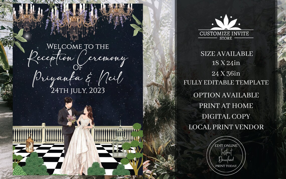 Welcome Reception Signs & Indian Wedding Reception Signage, Indian ...