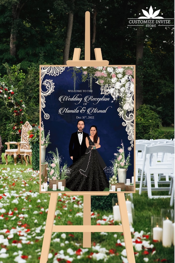 Wedding reception sign board | Beachweddingtips.com