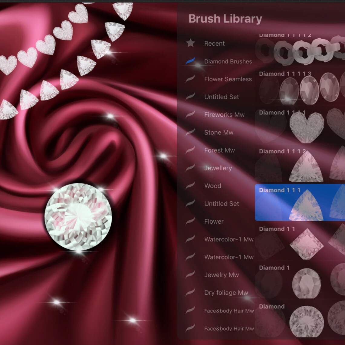 Diamond Procreate Brushes Jewelry Procreate Brush Set Jewellery Brushes ...