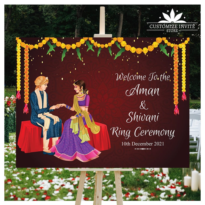 Engagement Ceremony Signs & Engagement Signs Engagement | Etsy