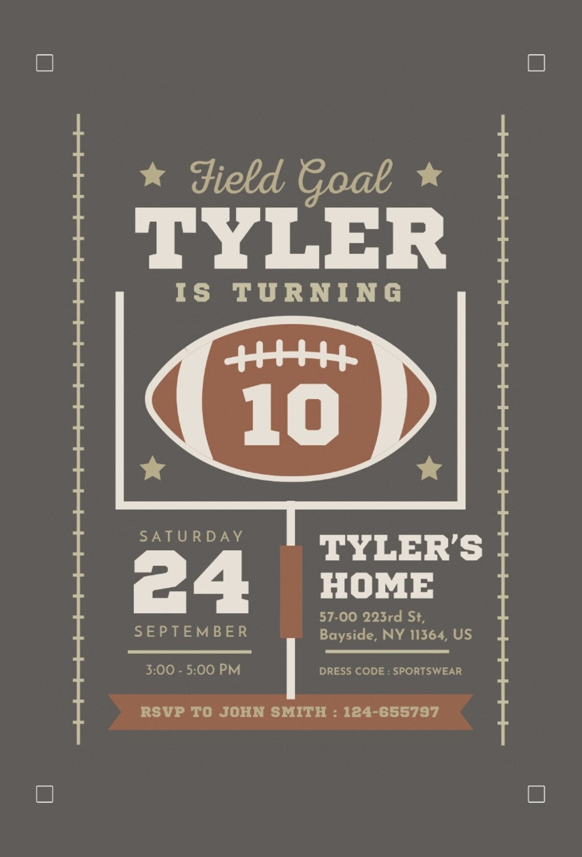 EDITABLE Sports Invitation, Rugby Birthday Invitation, Football ...