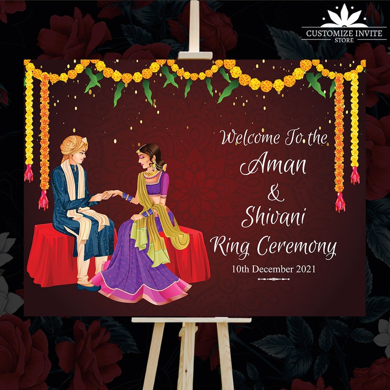 Engagement Ceremony Signs & Engagement Signs Engagement | Etsy