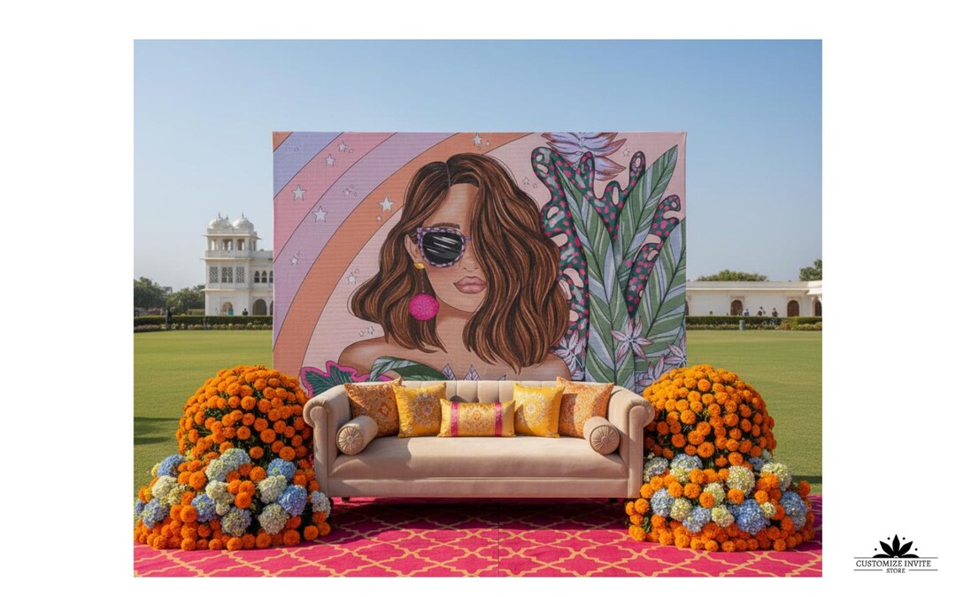 Bright Pink Girlie Girl Photobooth | Mandala Fusion Wedding Photobooth ...