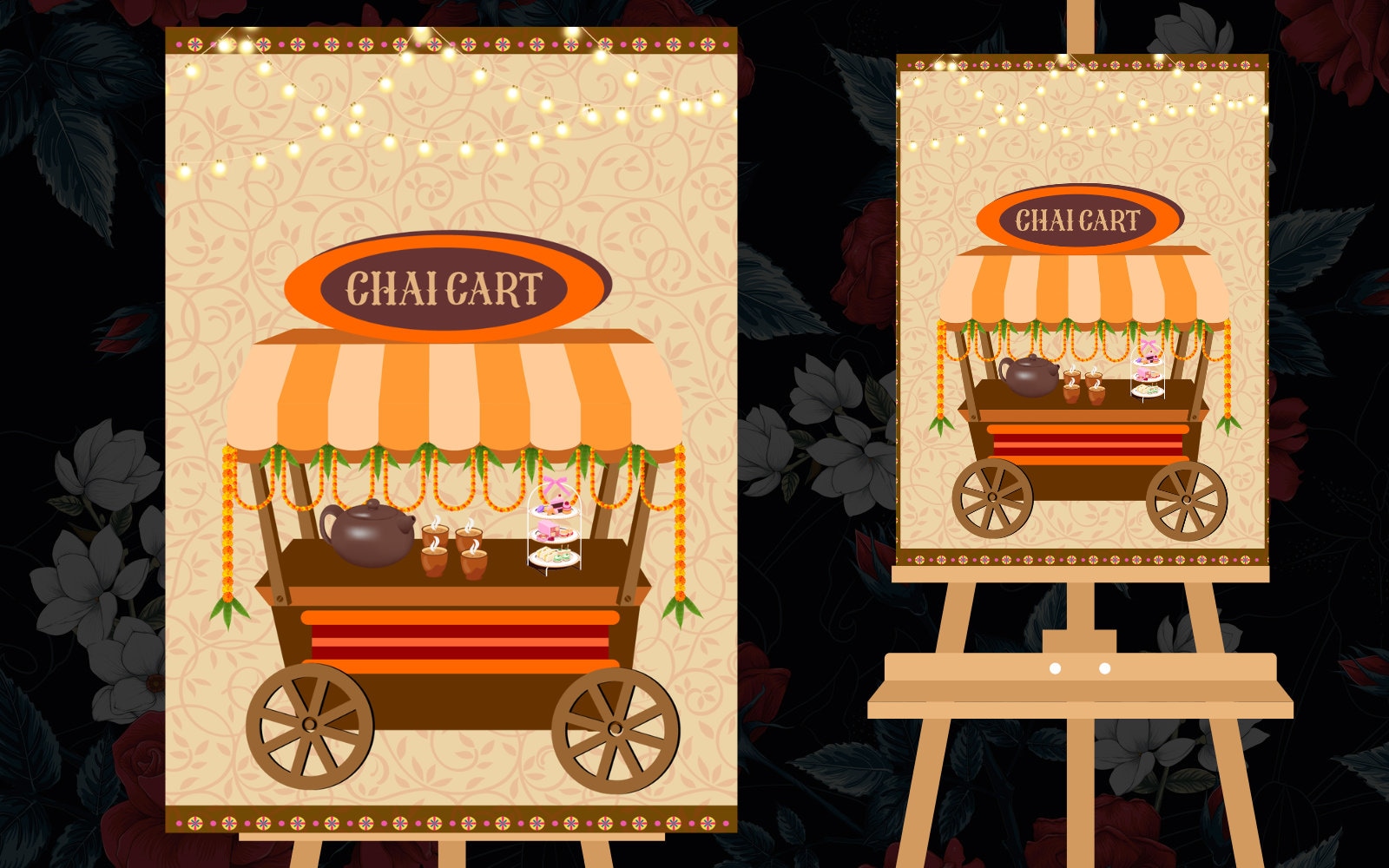 Chai Stall Signs Indian Food Station Sign, Indian Chai Station Sign ...