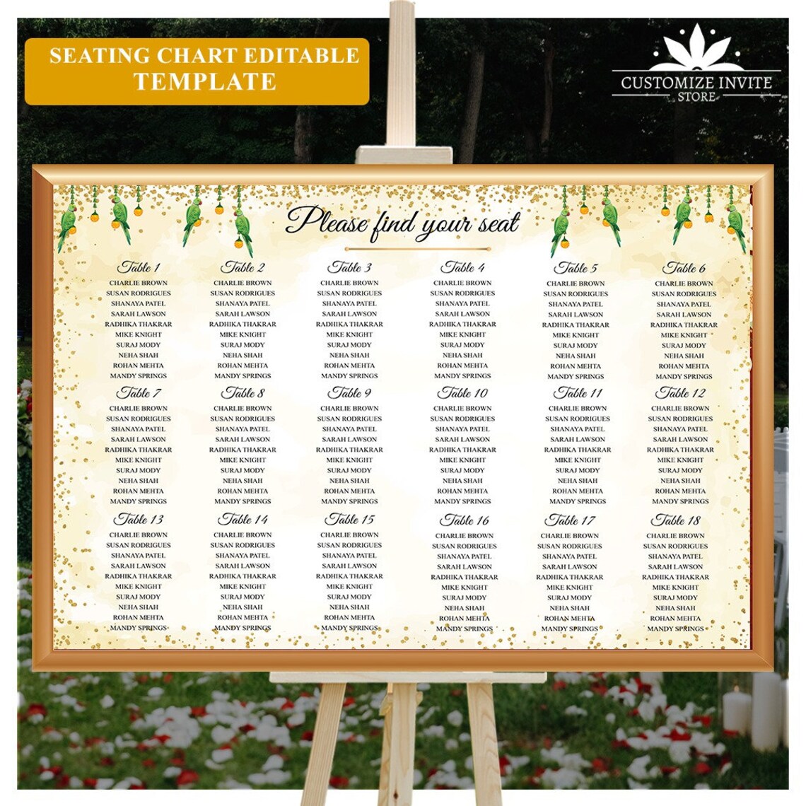 Reception Seating Chart Templateguest Table Plan Hindu - Etsy