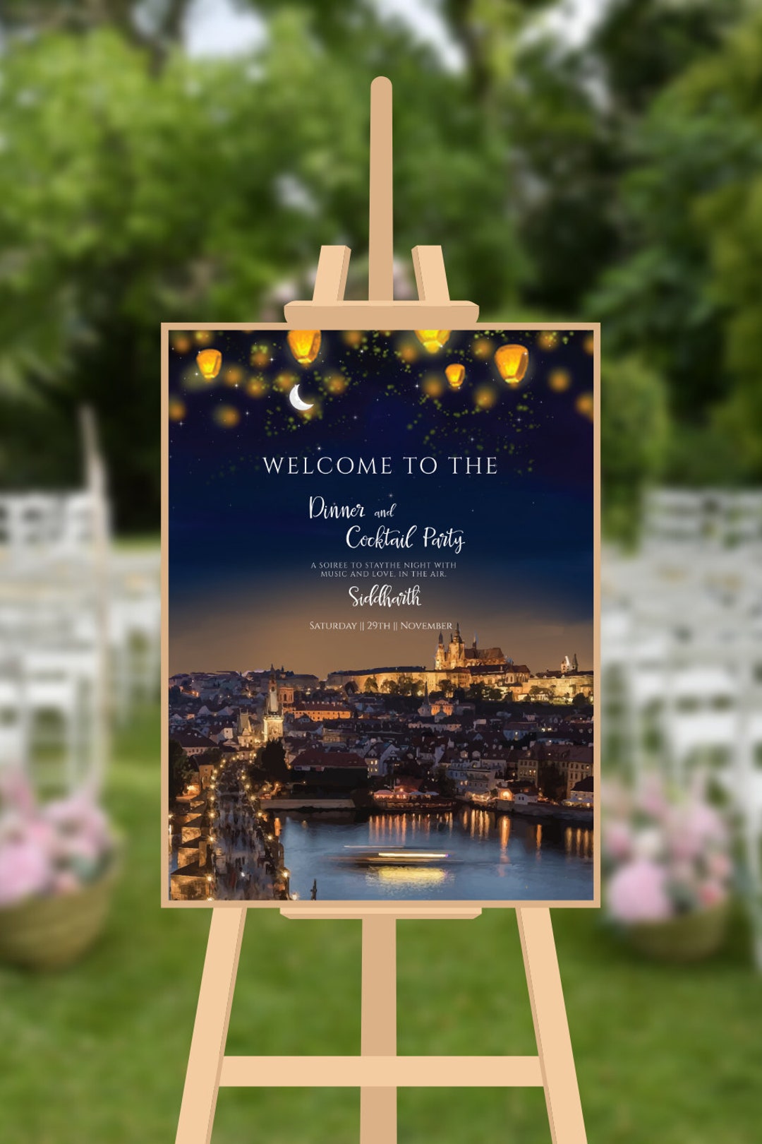 Beautiful Destination Theme Welcome Dinner Party and Reception Signs ...