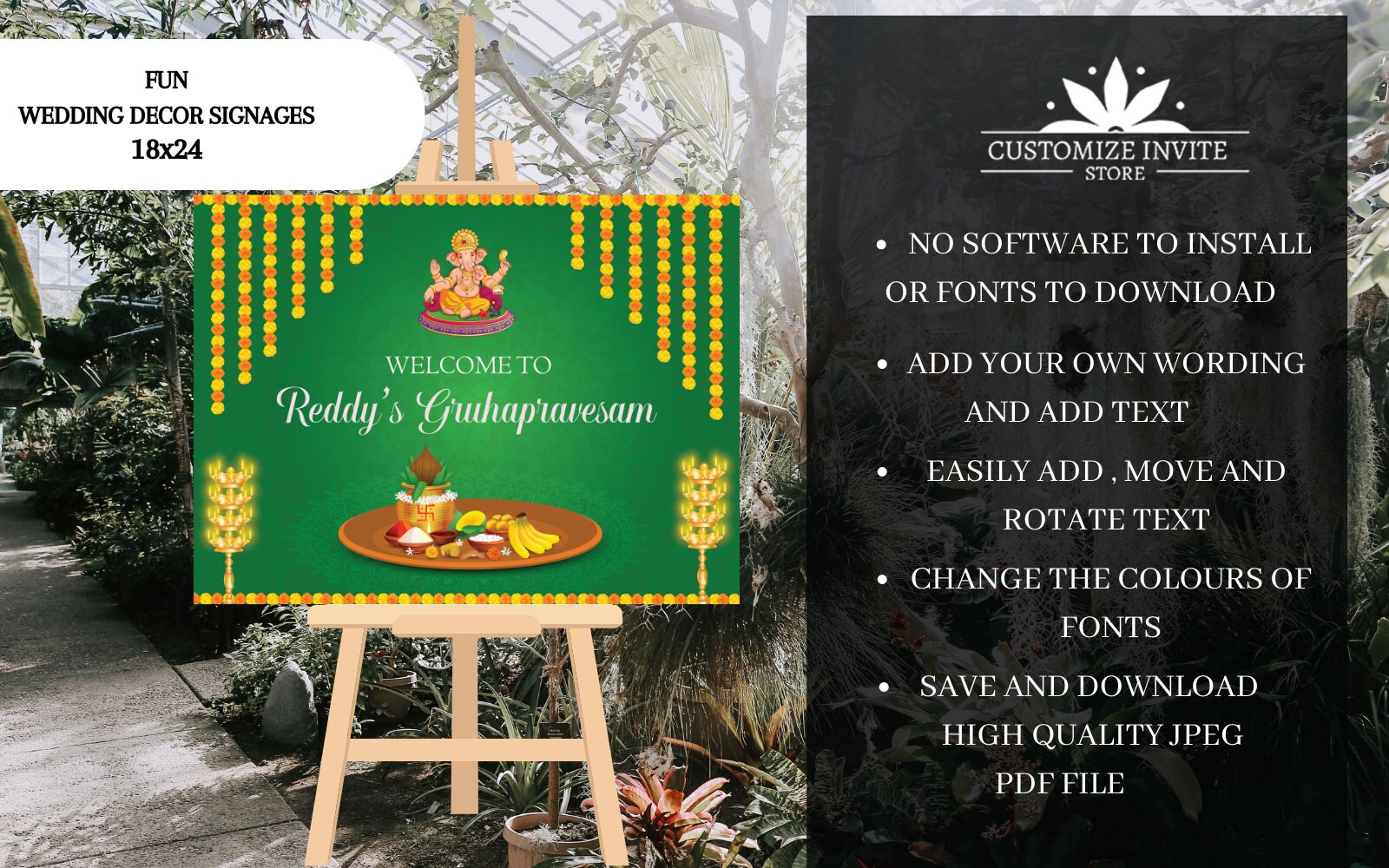 Gruhapravesam Sign With Cow & Gruhapravesham Sign, Indian Housewarming ...