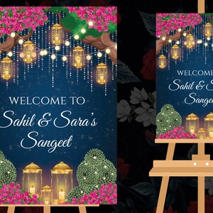 Sangeet Signs & Sangeet Welcome Sign, Sangeet Decor as Sangeet Poster ...