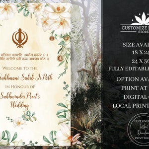 Pastle Sikh Sukhmani Shahib Ji Akhand Path Sign Welcome Sign, Akhand ...