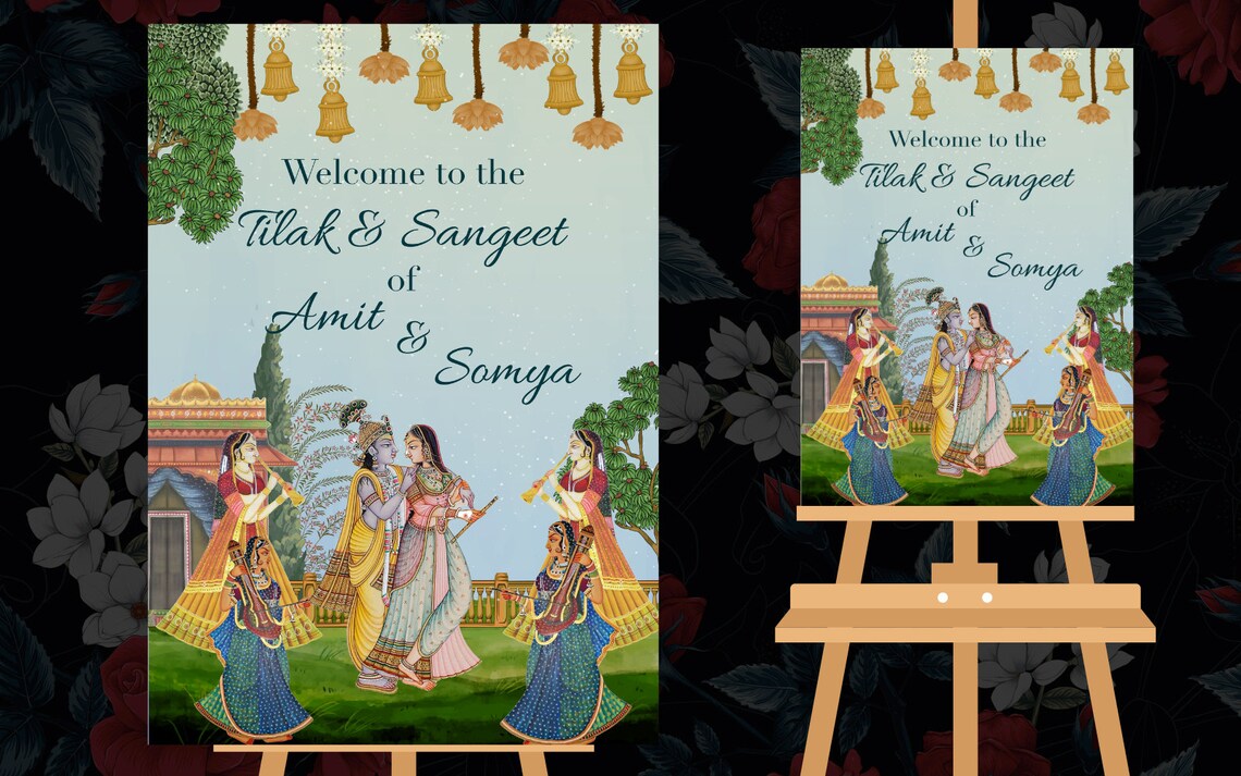 Sangeet Signs & Sangeet Welcome Sign, Sangeet Decor as Sangeet Poster ...