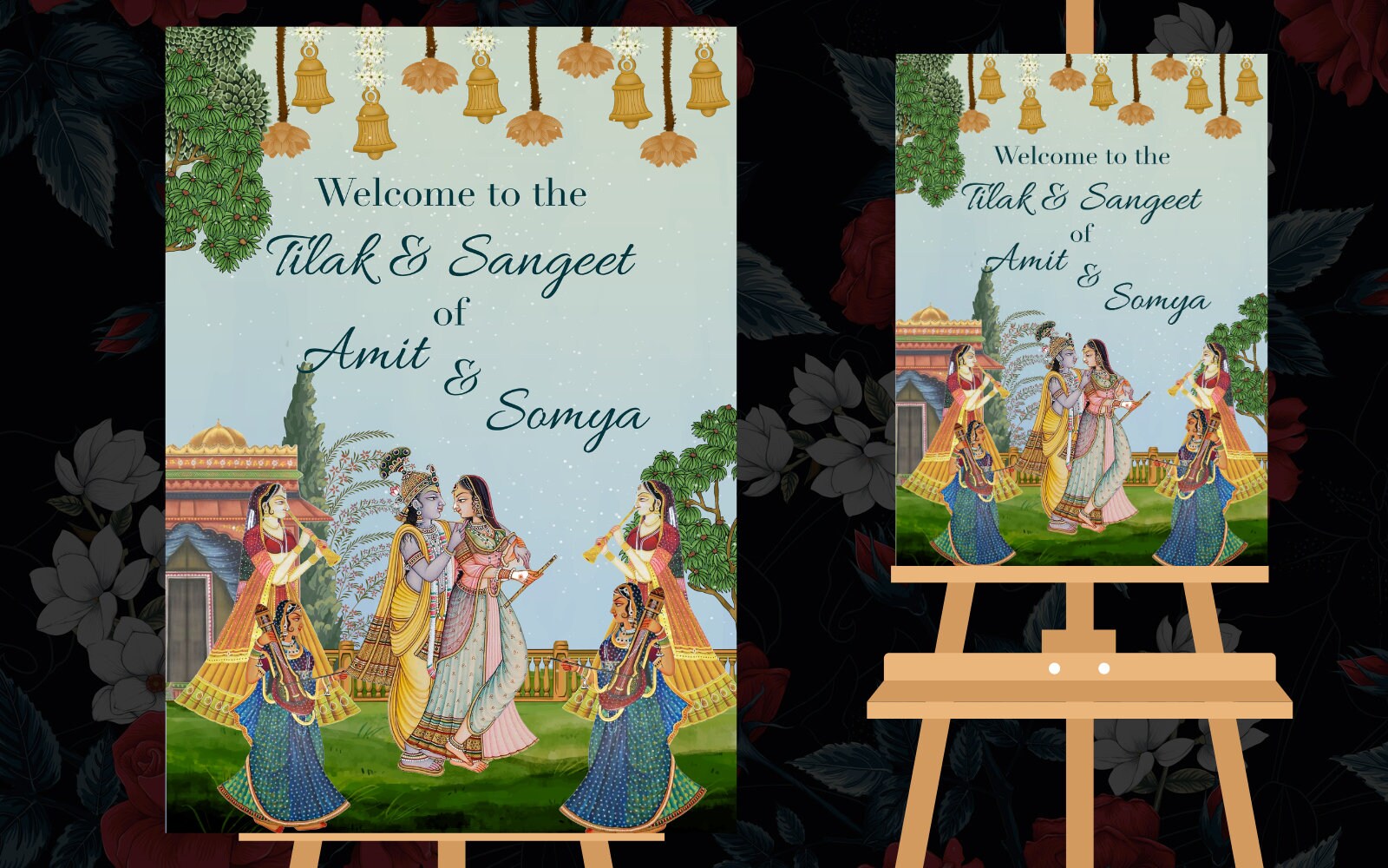 Sangeet Signs & Sangeet Welcome Sign, Sangeet Decor as Sangeet Poster ...