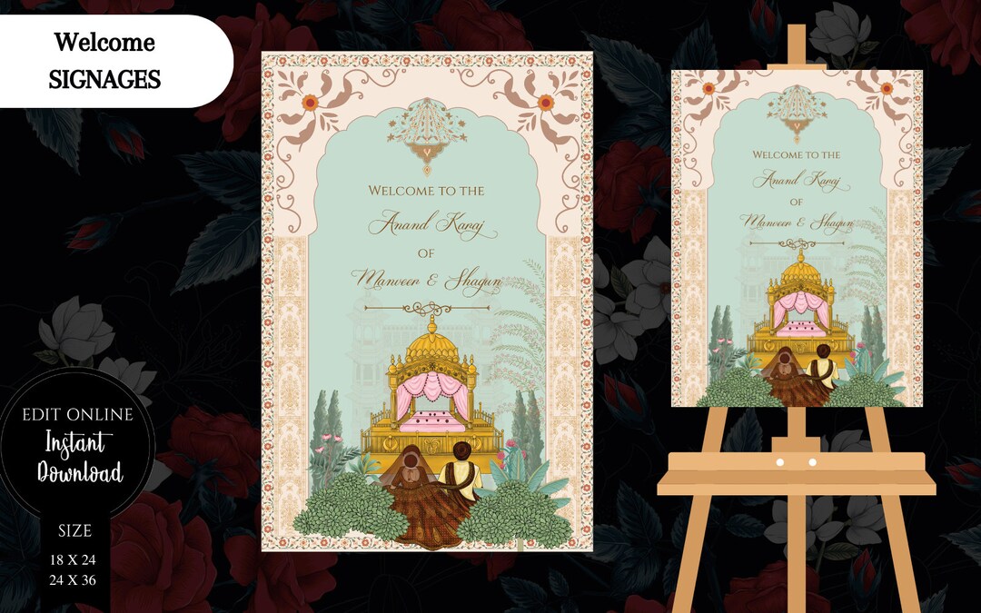 Mehrab Chandelier and Couple Gurudwara Sign & Anand Karaj Welcome Sign ...