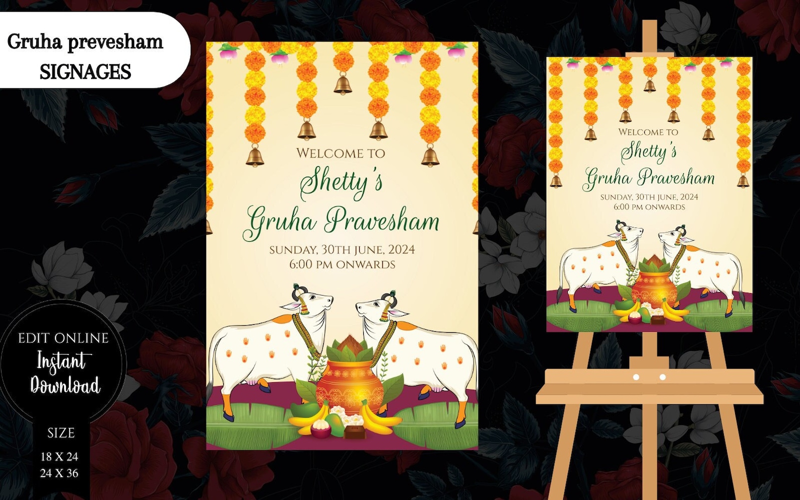 Gruhapravesham Invitation & Grihapravesh Invite, Indian Housewarming ...