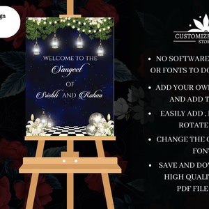 Sangeet Signs & Sangeet Welcome Sign, Sangeet Decor as Sangeet Poster ...