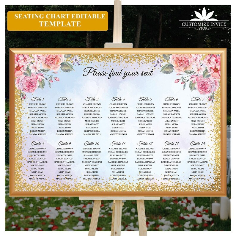 Indian Welcome Decor Sign Wedding Seating, Indian Wedding Table Planner ...