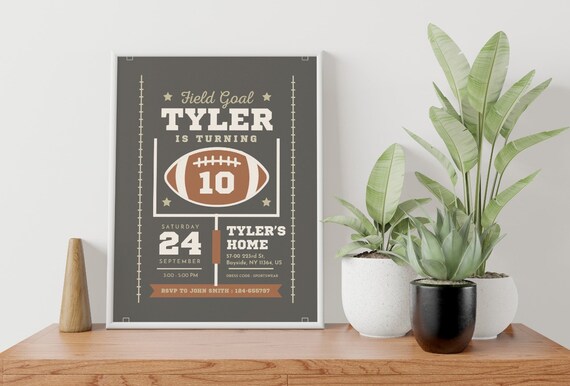 EDITABLE Sports Invitation Rugby Birthday Invitation | Etsy