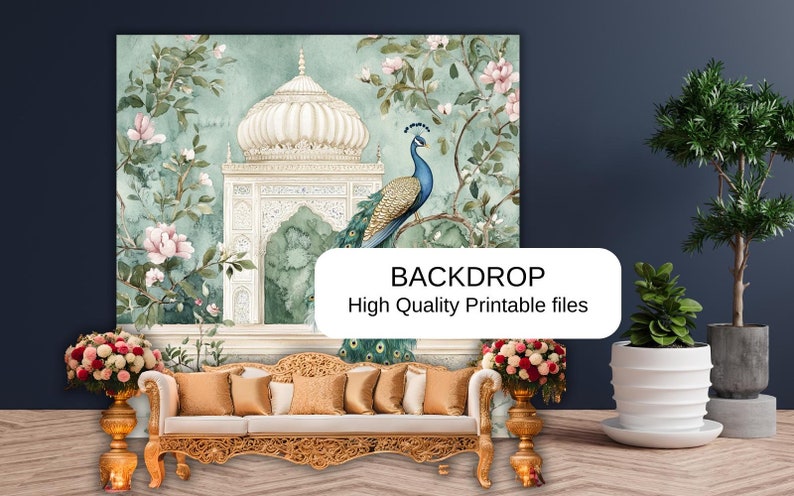 Wedding Back Drops | Indian Wedding Digital Backdrop | Decor Backdrop ...