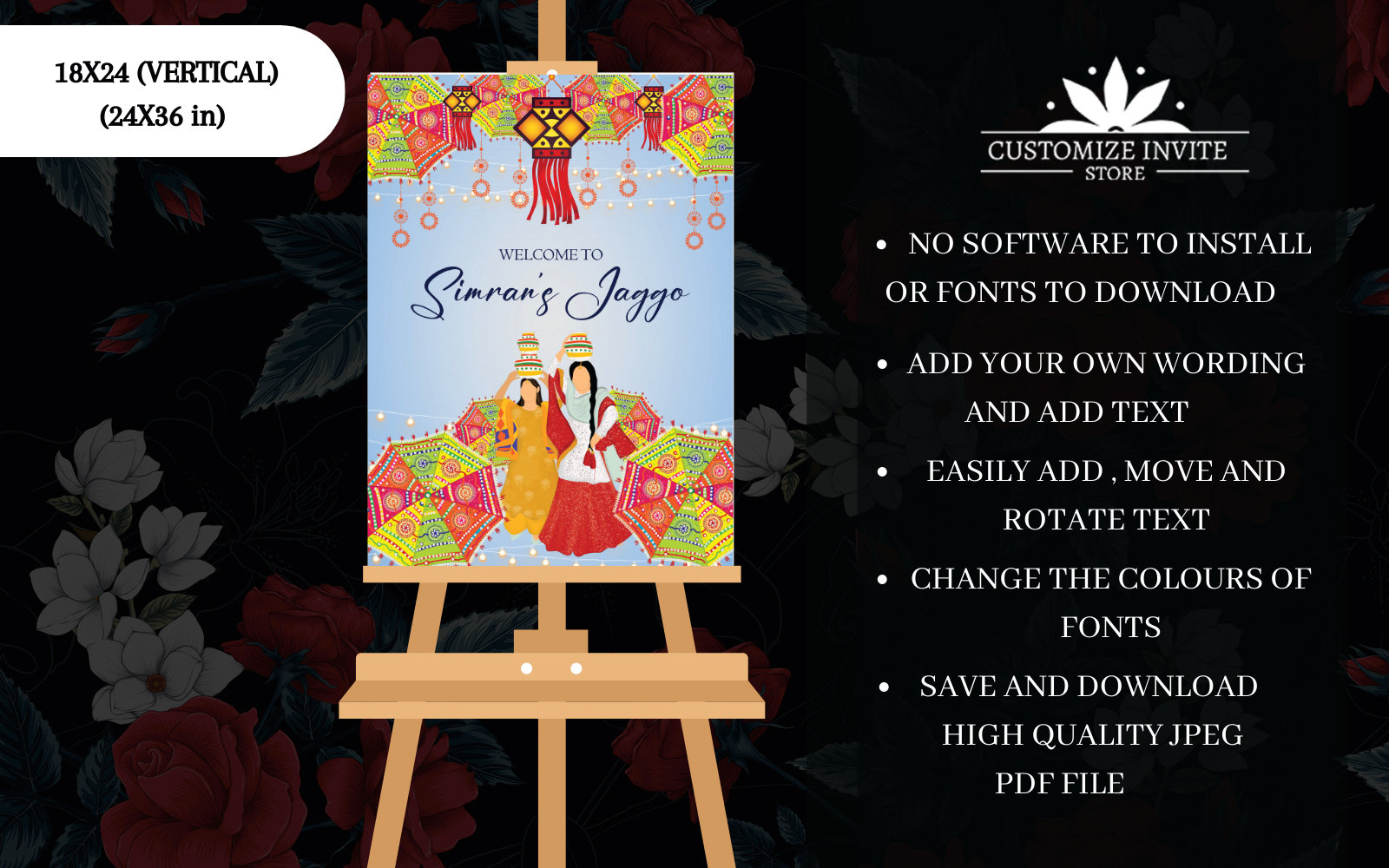 Jaggo Welcome Sign as Entry Sign Jago Night, Jaggo Night Signs & Jaggo ...