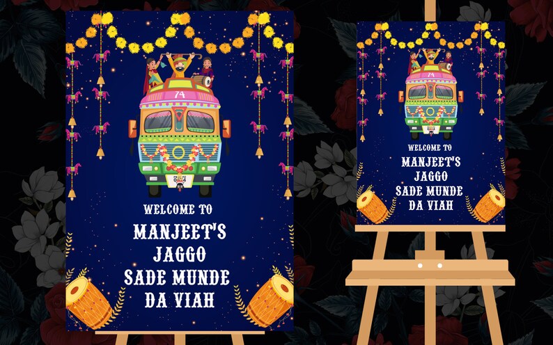 Jaggo Signs Sade Munde Da Viah Wala Ghar, Jaggo Welcome Signs Sadi Kuri ...