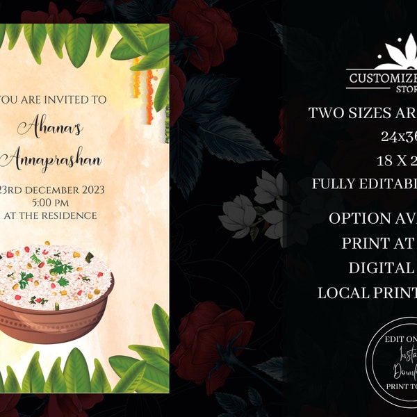 Pasni Ceremony Card - Etsy