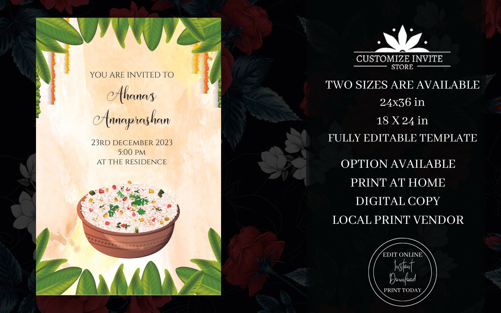 Annaprashan Invites Rice Feeding Ceremony Invitation, Annaprasan ...