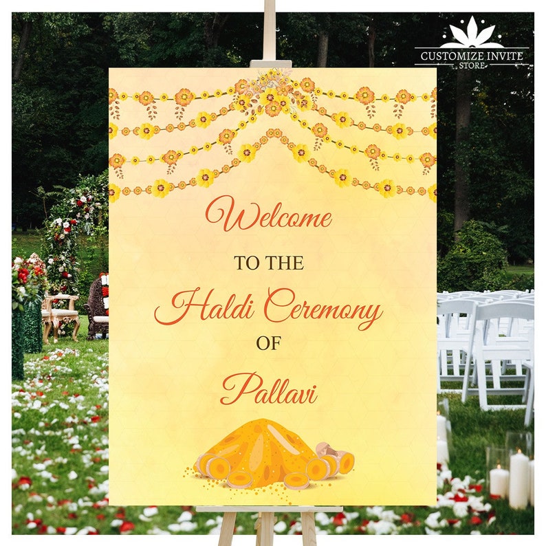 Welcome to My Haldi Night, Welcome to Haldi Signs as Haldi Welcome Sign ...