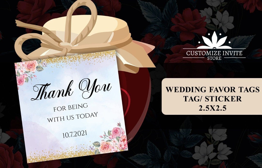 Purple Favor Tag Template for Indian Favor Tags, Indian Thank You Tags ...