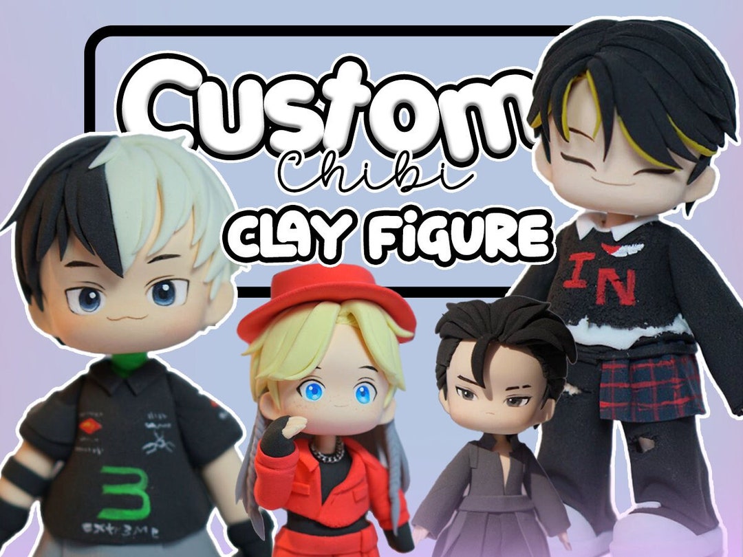 Custom Chibi Clay Figure - Etsy