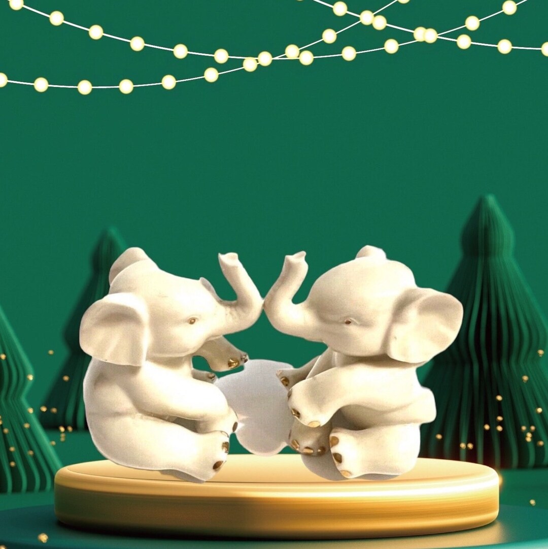 Vintage Lenox Elephant Figurines Elephants Figurines Lenox - Etsy