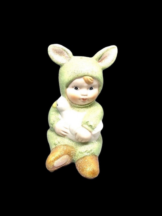 Vintage Bunny Figurine - Etsy