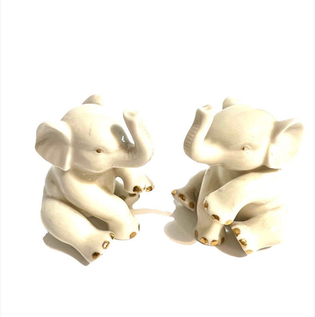 Vintage Lenox Elephant Figurines - Etsy
