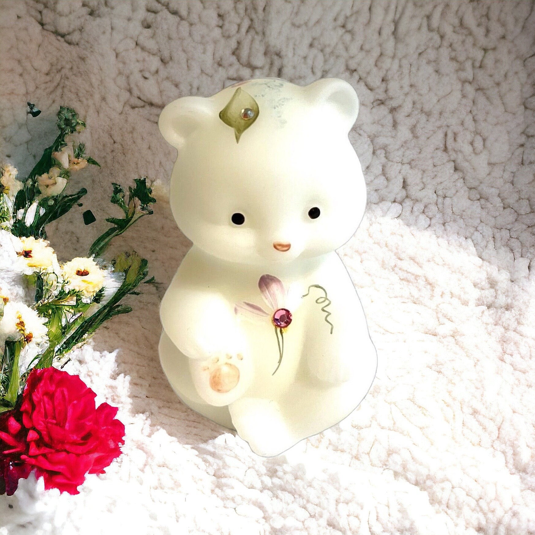 Vintage Fenton Satin Bear Animal Figurines Home Decor Gifts Fenton ...