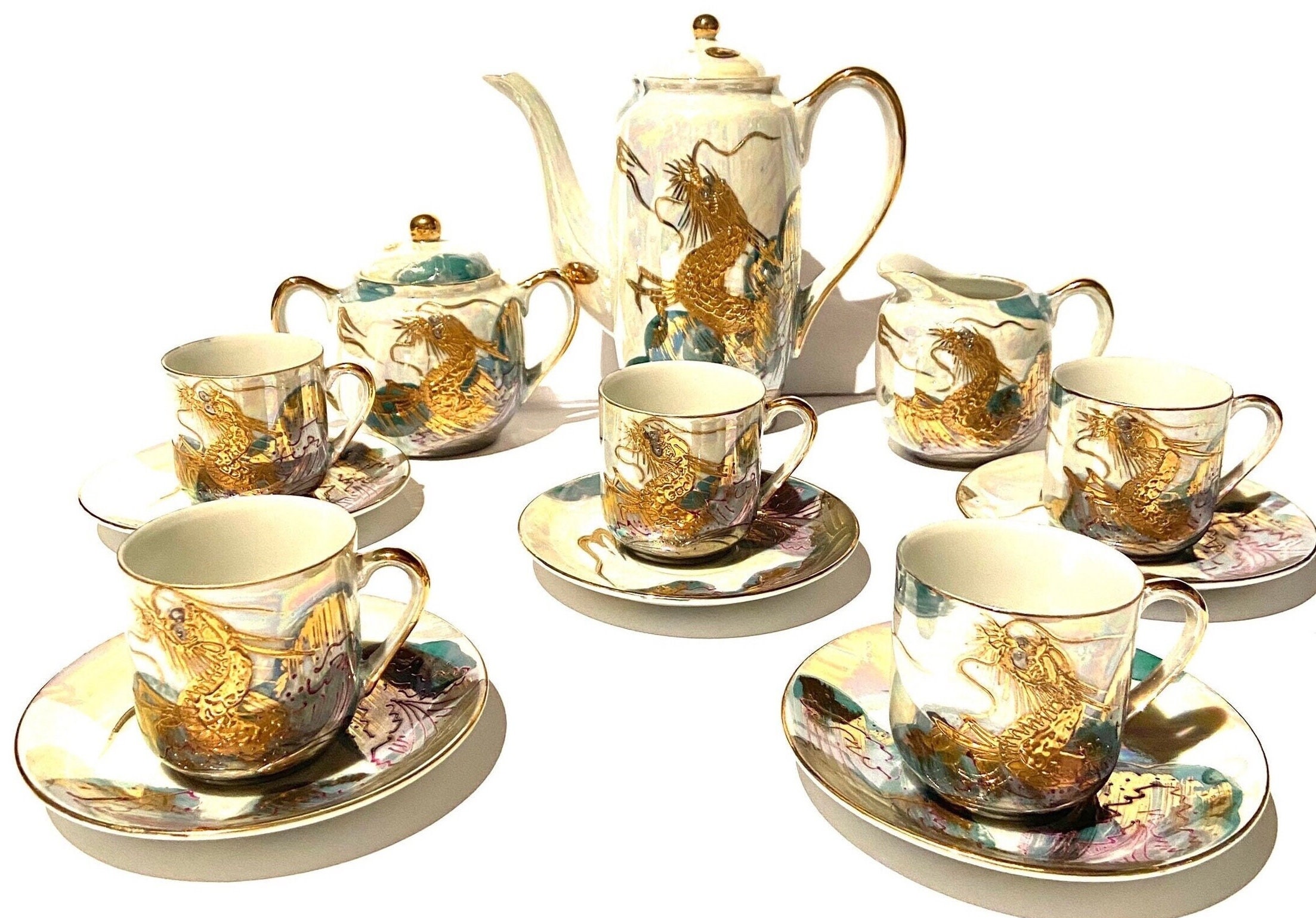 Vintage Dragon Tea Set Vintage Kitchen Vintage Tea Pot Gifts - Etsy