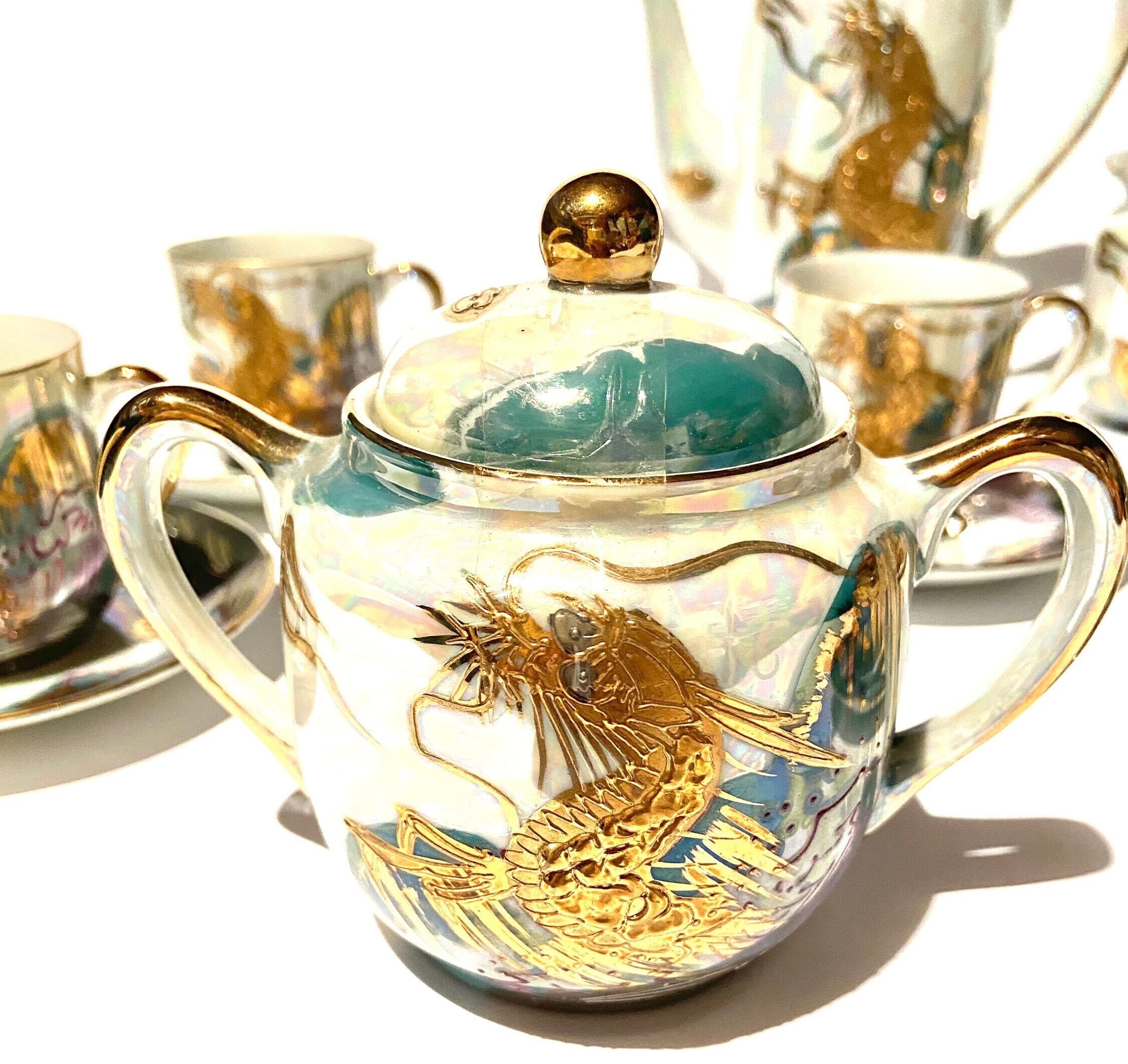 Vintage Dragon Tea Set Vintage Kitchen Vintage Tea Pot Gifts - Etsy