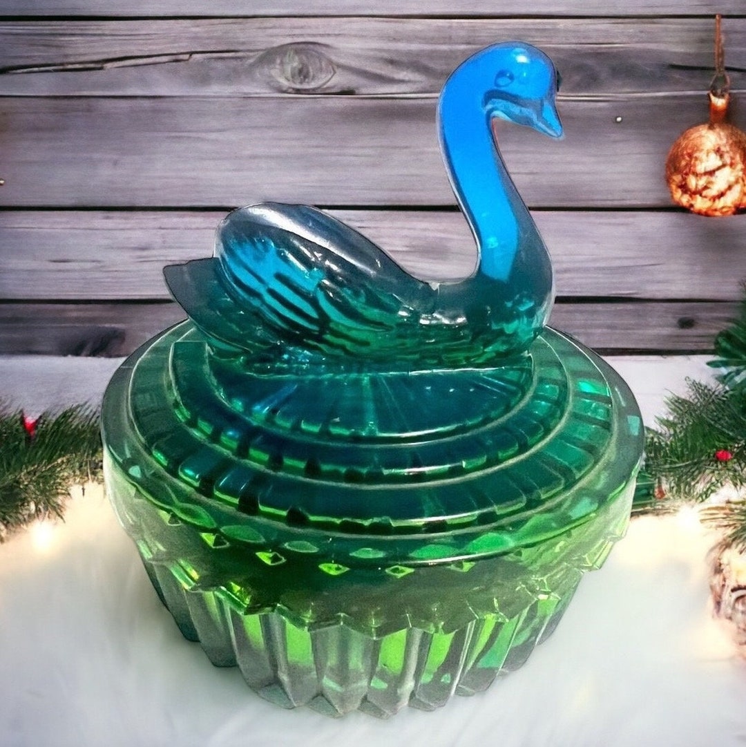 Vintage Jeanette Glass Swan Glassware Home Decor Gift Gifts - Etsy