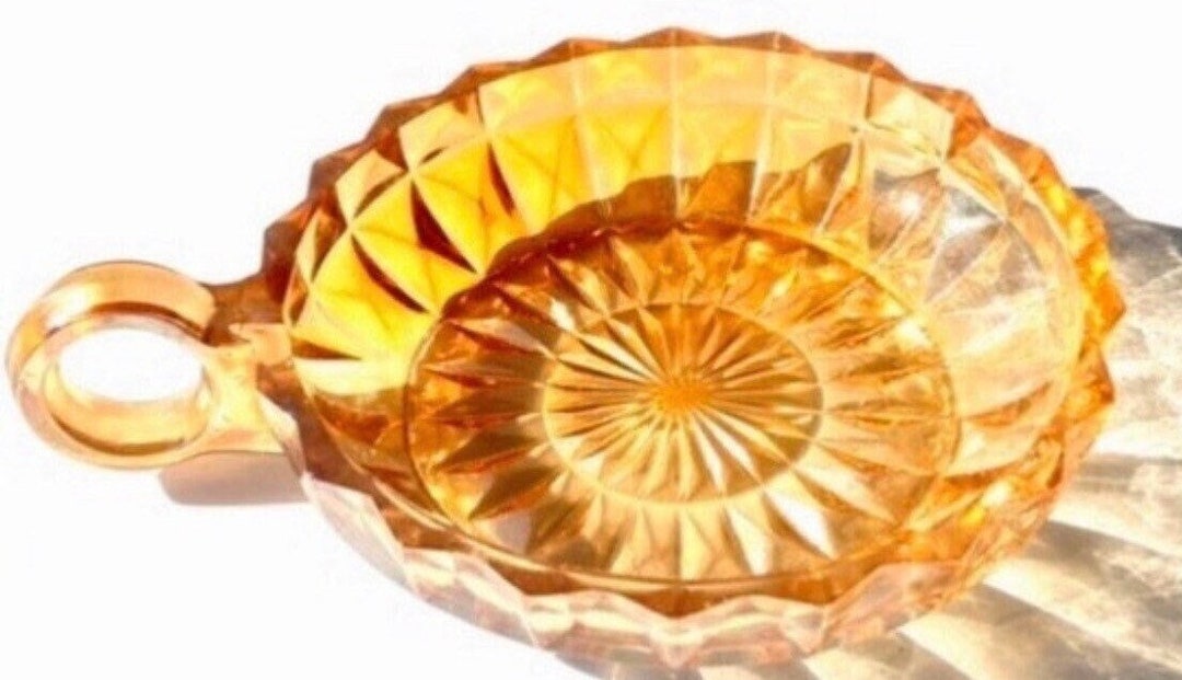 Vintage Marigold Carnival Glass Dish Glassware Kitchenware - Etsy