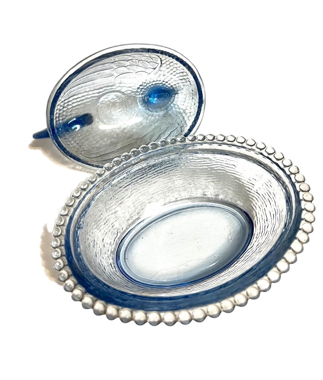 Vintage Indiana Blue Glass Hen Home Decor Gifts Gift - Etsy