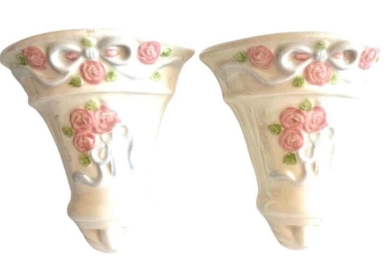 Vintage Floral Wall Pockets Vintage Wall Decor Vintage Gift - Etsy