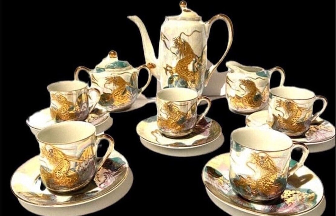 Vintage Dragon Tea Set Vintage Kitchen Vintage Tea Pot Gifts - Etsy