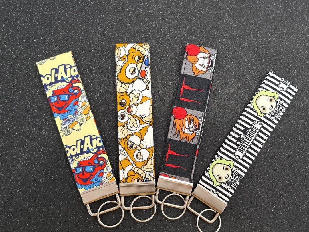 I Love the 80s Keychain Fabric Wristlets Fandom 80s Movies - Etsy