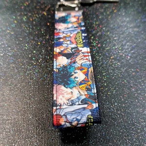 Anime Inspired Keychain Wristlet, Anime Key Holder, Anime Keys, Teen ...