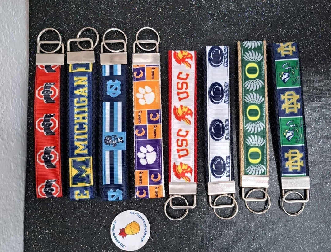 College Inspired Teams Keychain Wristlet, College Football Inspired ...