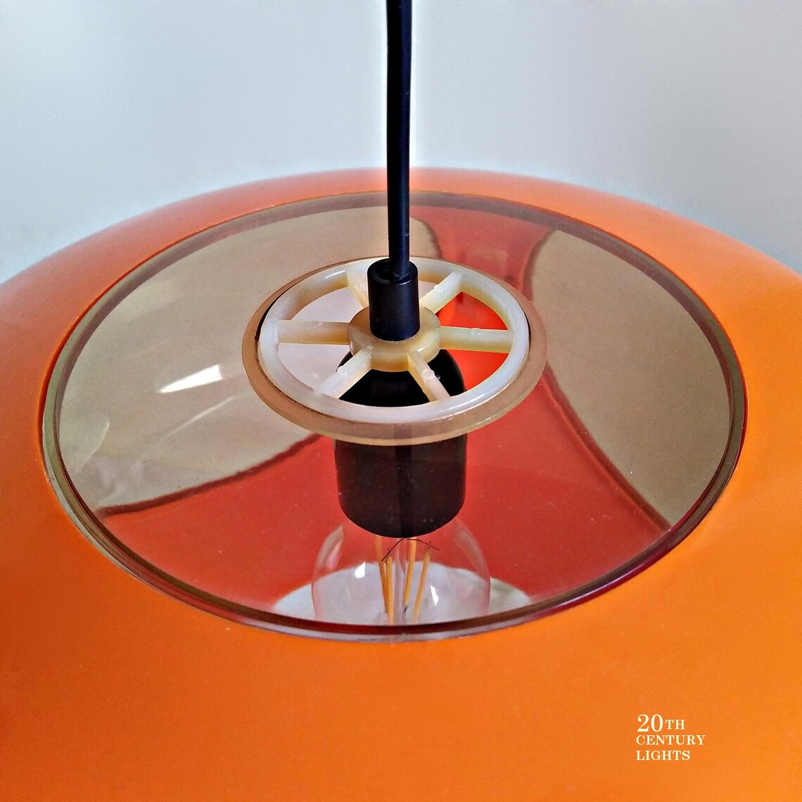 Vintage Space Age Orange UFO Pendant Light From Massive, Belgium ...