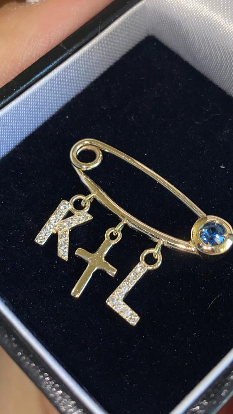 14K Solid Gold Initial Pendant – Dainty Diamond Letter Charm - Etsy