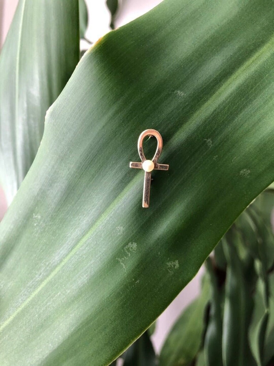 Pearl Ankh Pin 1940's 14 KT GF Egyptian Revival - Etsy