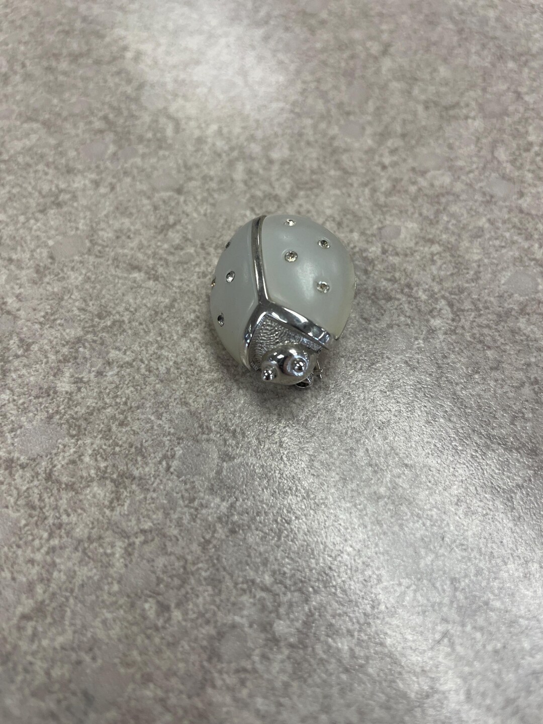 Vintage 1972 Avon White Ladybug Pin A Tiny Touch of Magic - Etsy