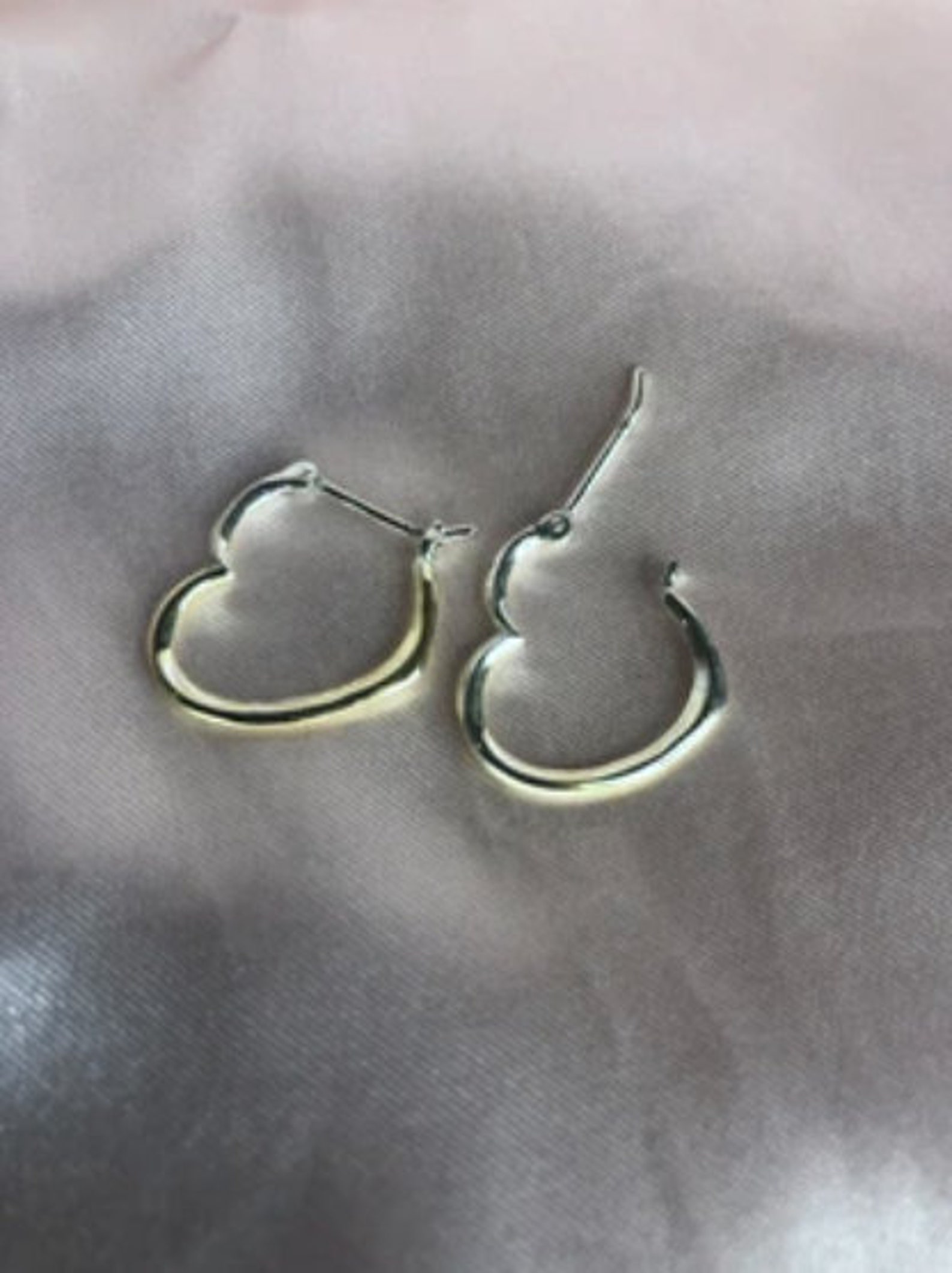 Delicate Heart Hoops Vintage Sterling Silver - Etsy