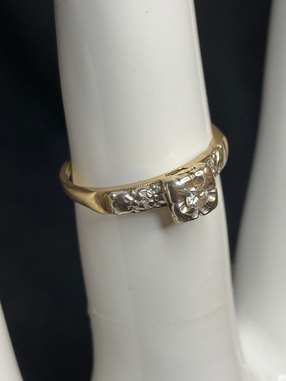 Diamond Wedding Promise Ring 1930's Antique size 6 - Gem