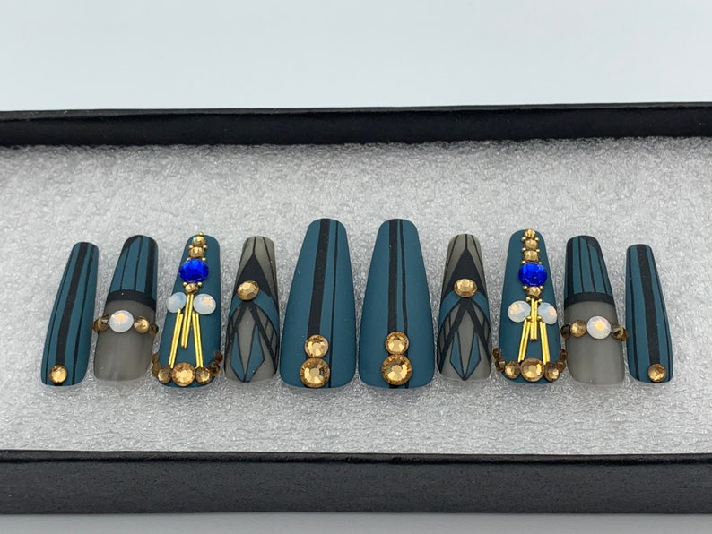 Acrylic False Nails Luxury Nails Press on Nails Fake - Etsy