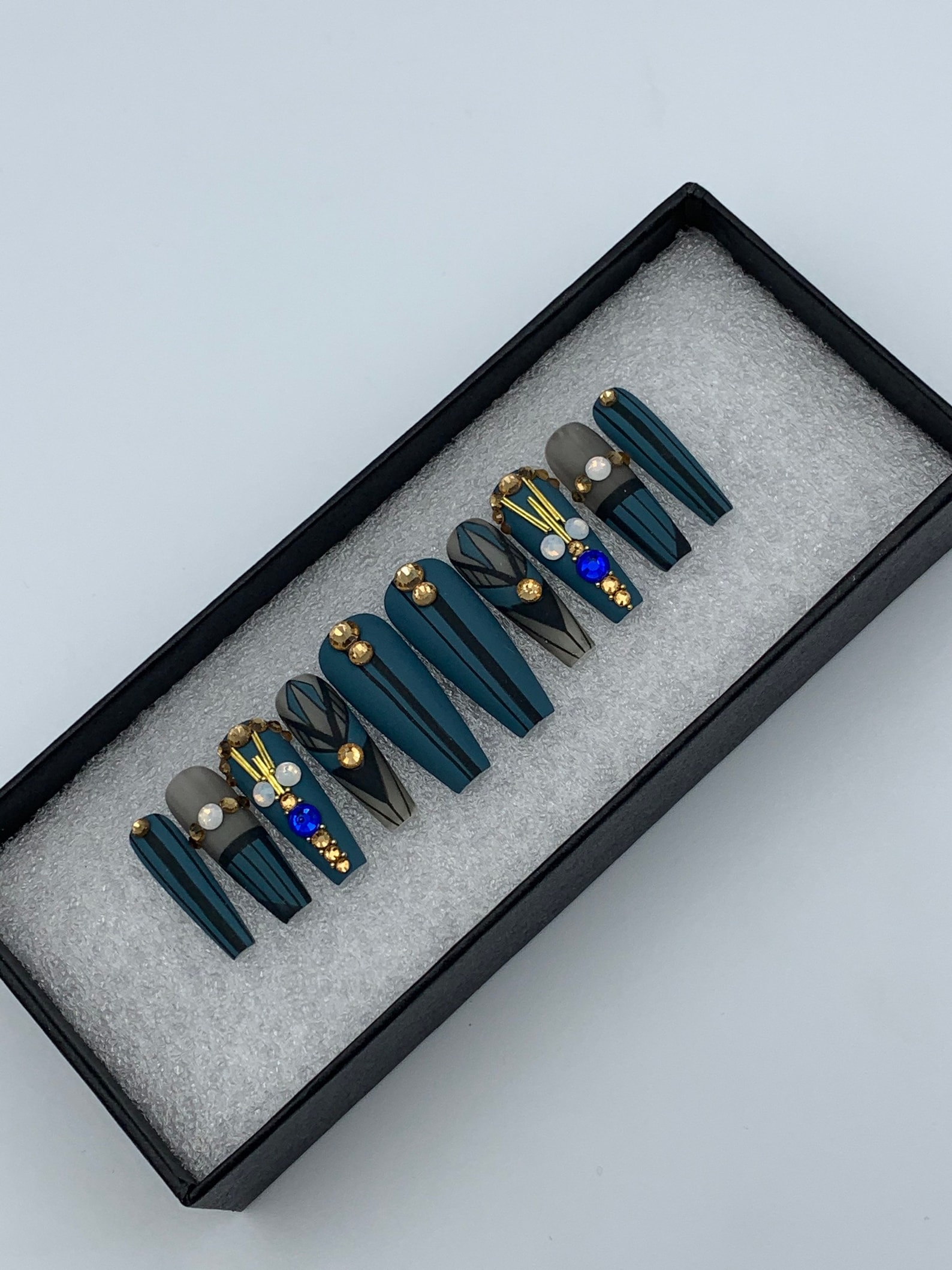 Acrylic False Nails Luxury Nails Press on Nails Fake | Etsy